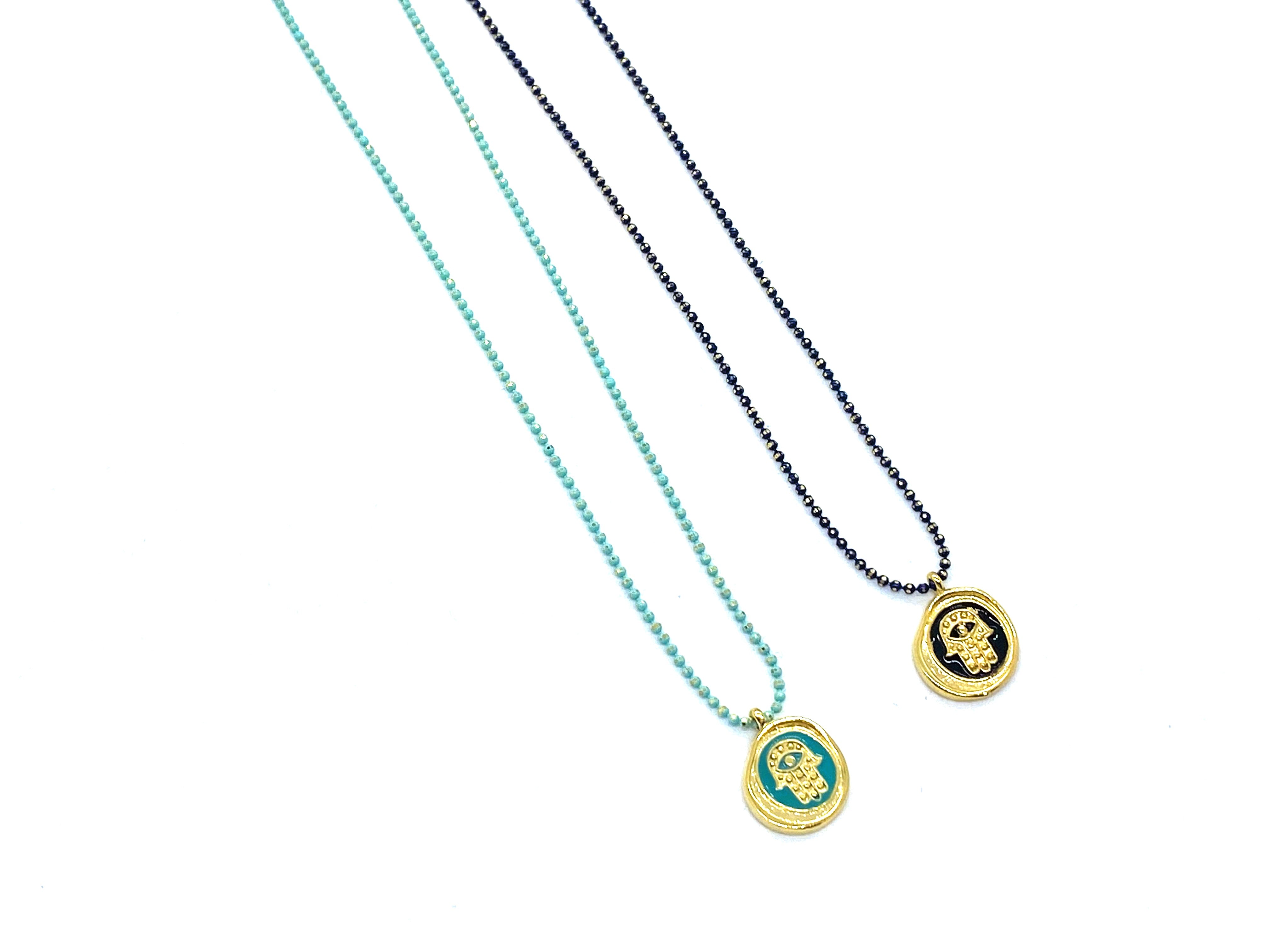 Ball Chain Hamsa Coin | Emmis Jewelry